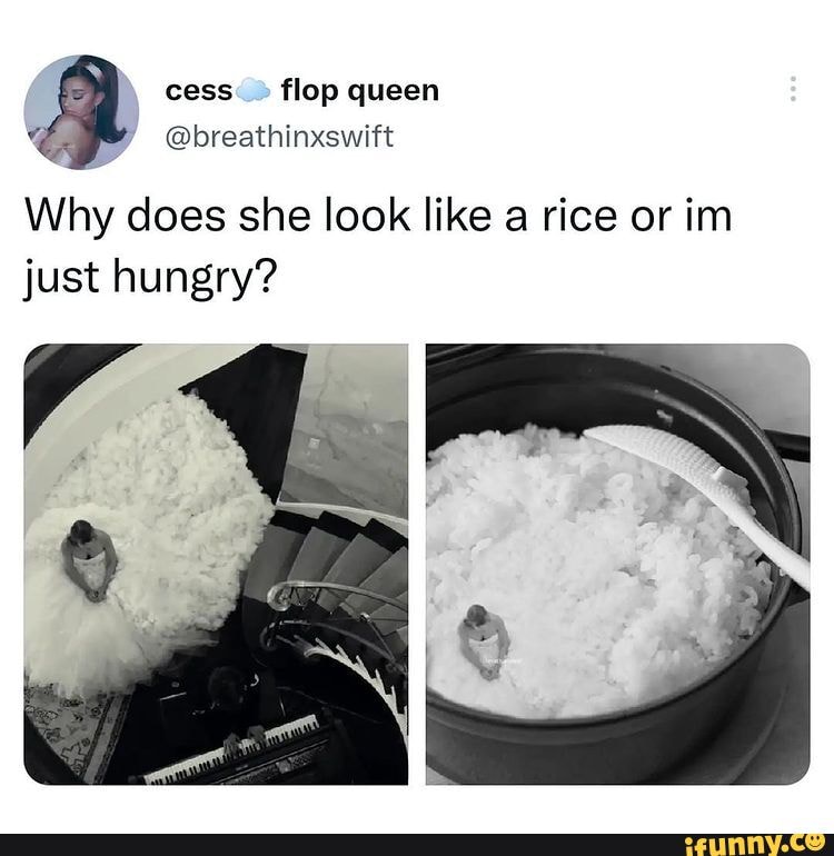 Cess: flop queen % (Cl Why does she look like a rice or im just hungry ...