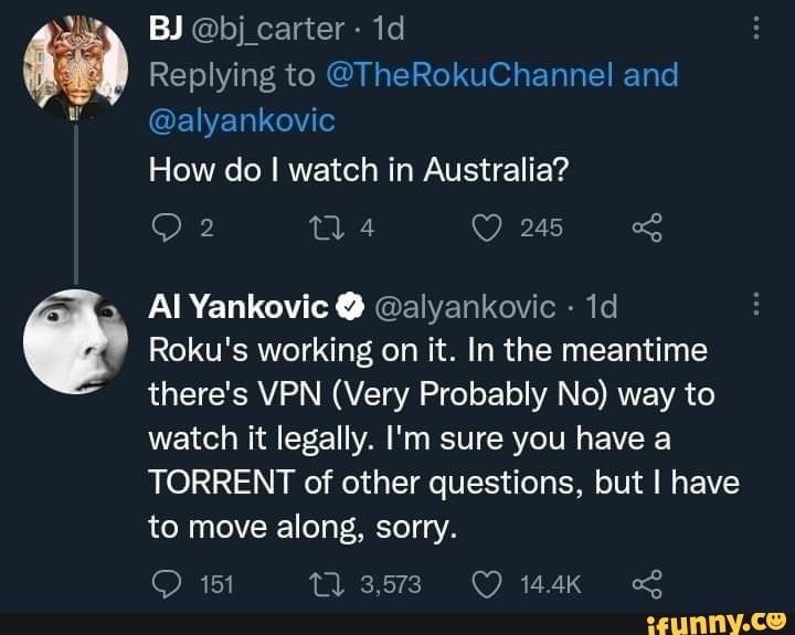 BJ @bj_carter - id Replying to @TheRokuChannel and @alyankovic How do I ...