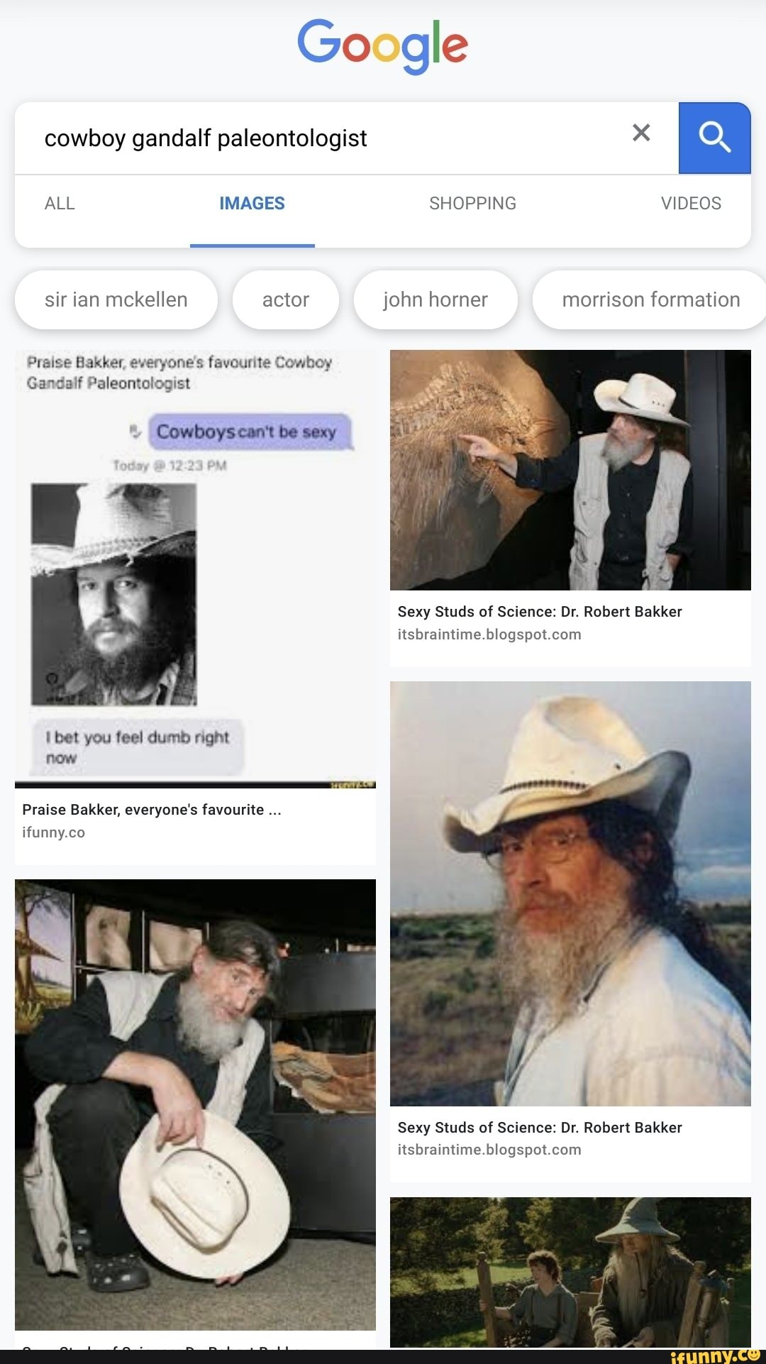 Google cowboy gandalf paleontologist x ALL IMAGES SHOPPING VIDEOS sir ...