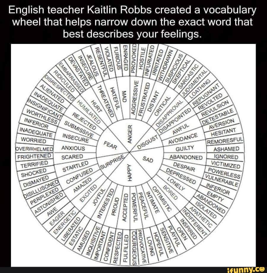 English teacher Kaitlin Robbs created a vocabulary wheel that helps ...