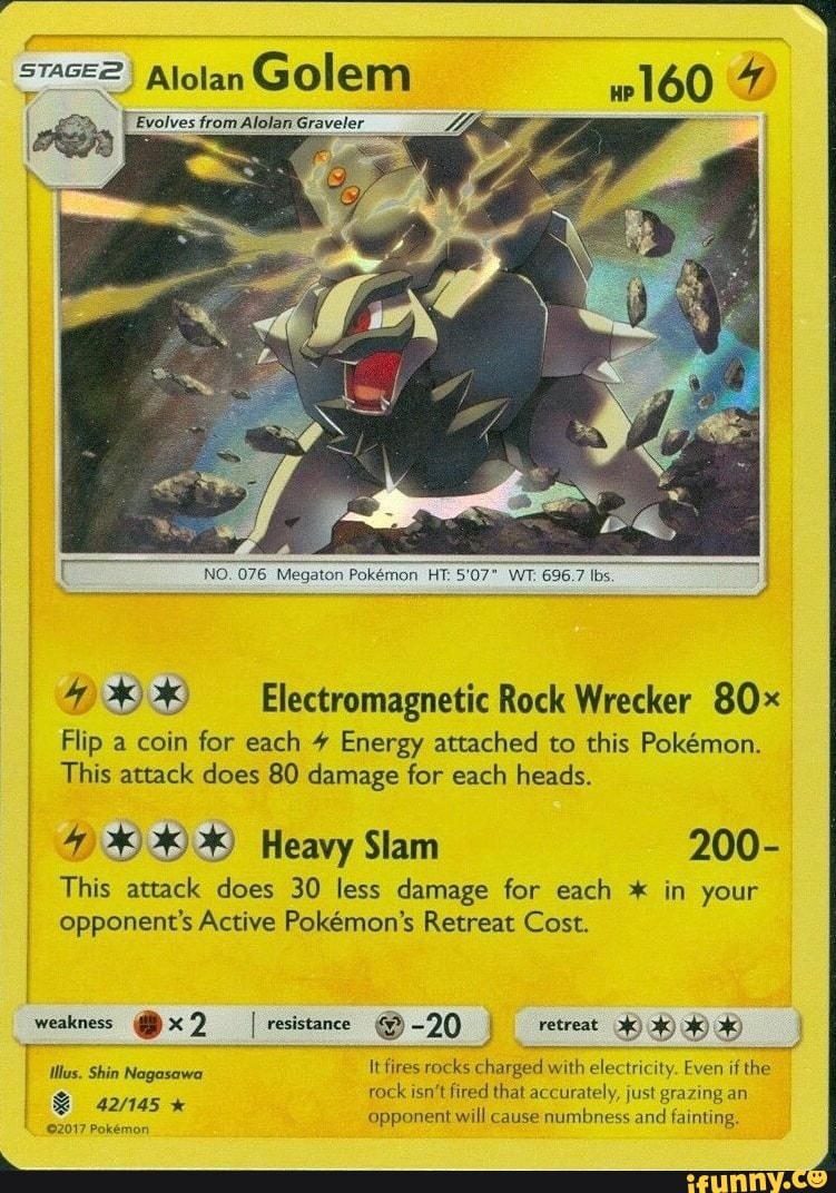 STAGED Alolan Golem 160 Evolves from Alolan Graveler 4 ...