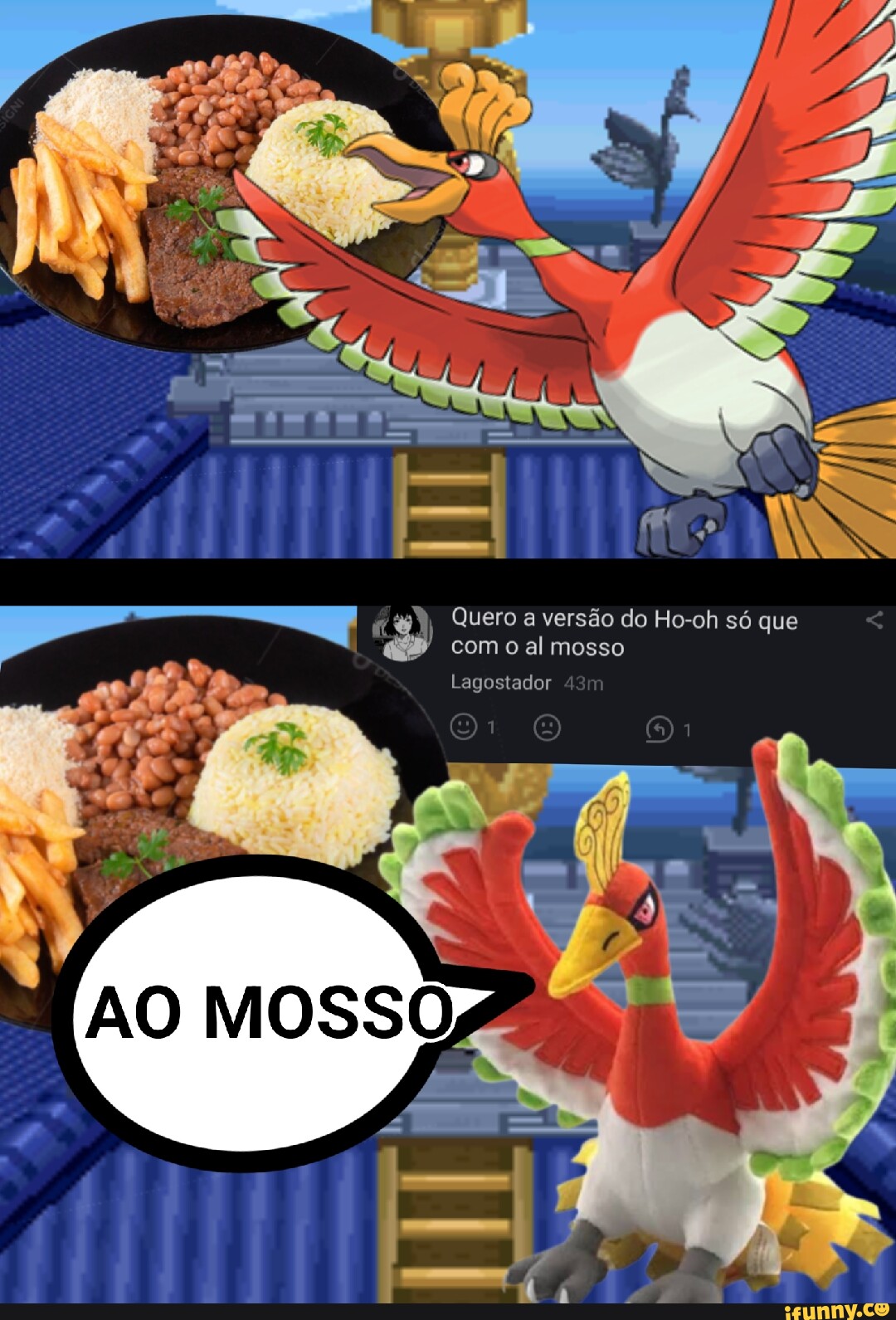 ; Y, Quero a versão do Ho-oh só que como al mosso Lagostador AO ...