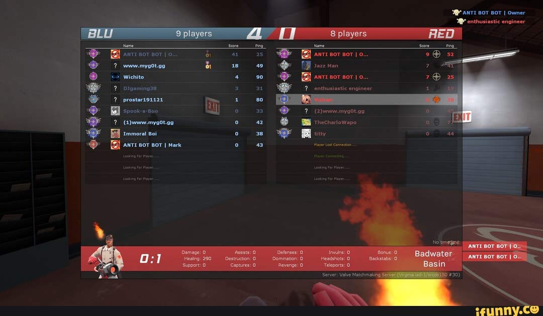 ANTI BOT BOT I Owner enthusiastic engineer Name Score Ping Name Score ...