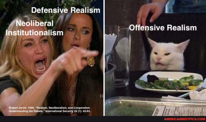 An outdated meme on International Relations theory for your Tuesday ...