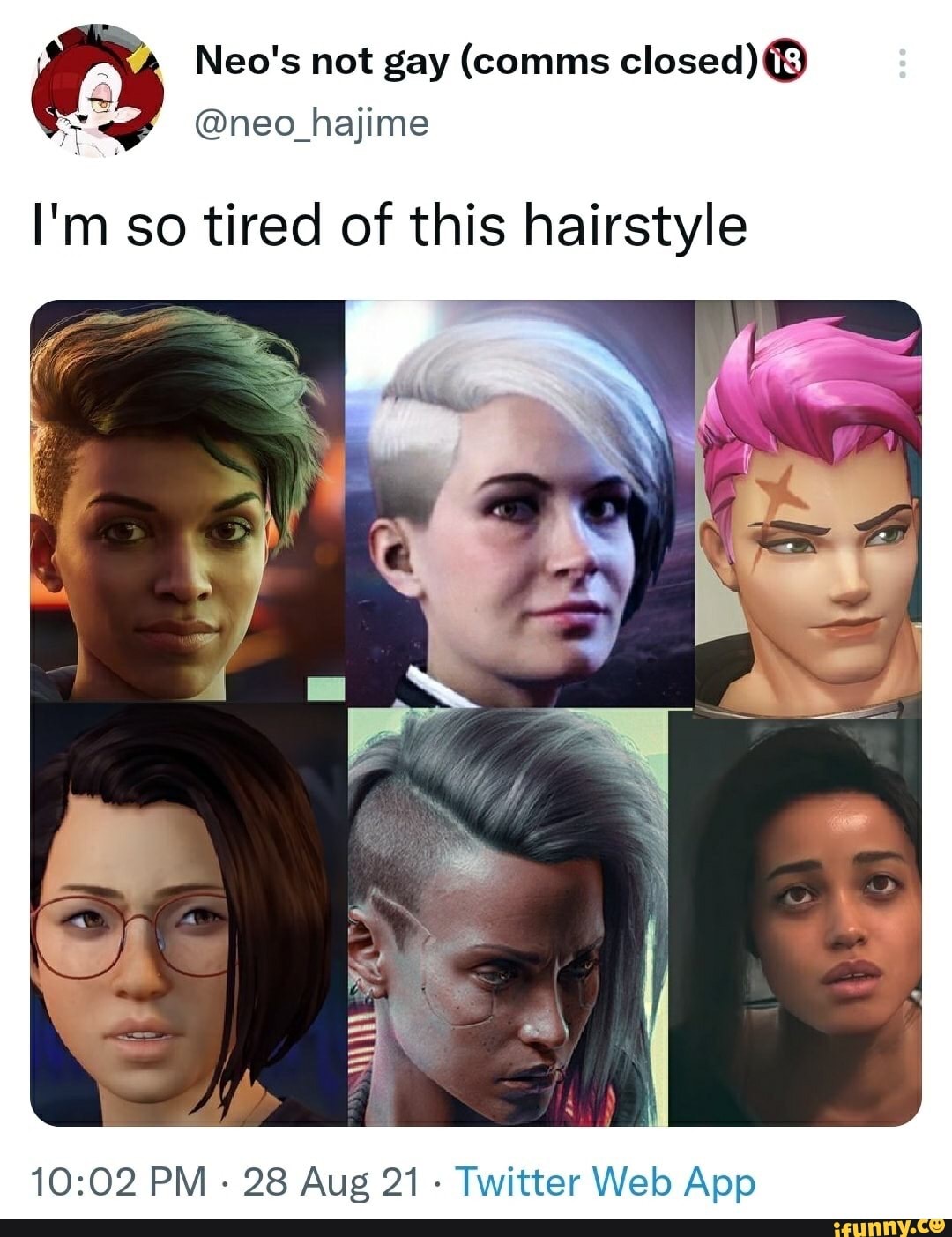 Neo's not gay (comms closed) @neo_hajime I'm so tired of this hairstyle ...