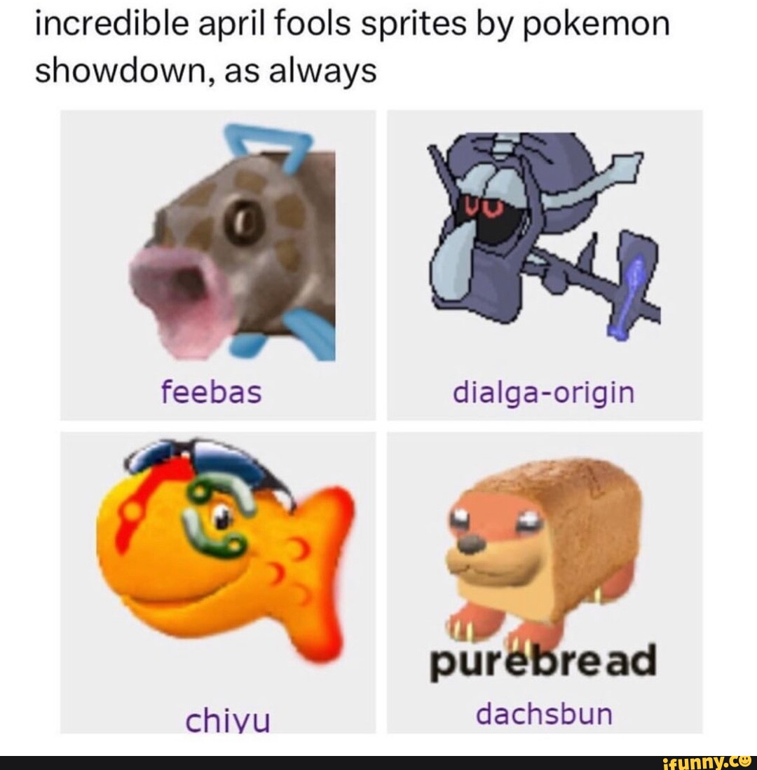 Incredible april fools sprites by pokemon showdown, as always dialga ...
