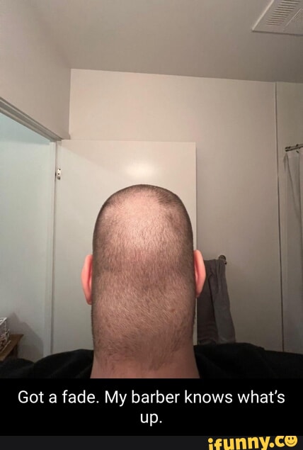 Got a fade. My barber knows what's up. - iFunny