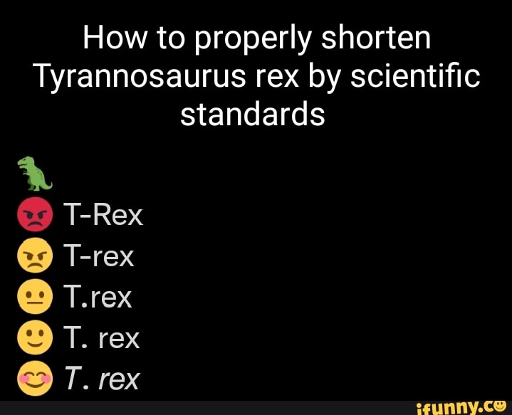 How to properly shorten Tyrannosaurus rex by scientific standards T-Rex ...