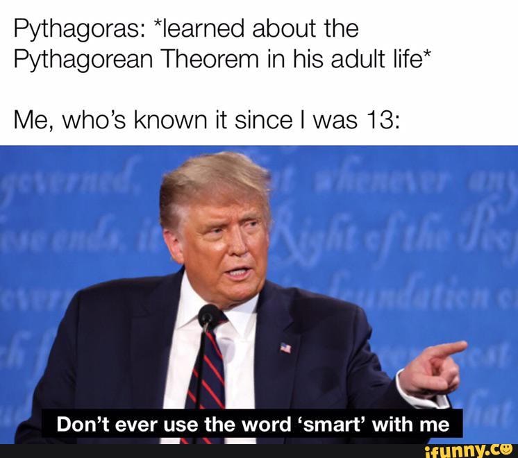 Pythagoras: "learned about the Pythagorean Theorem in his adult life ...