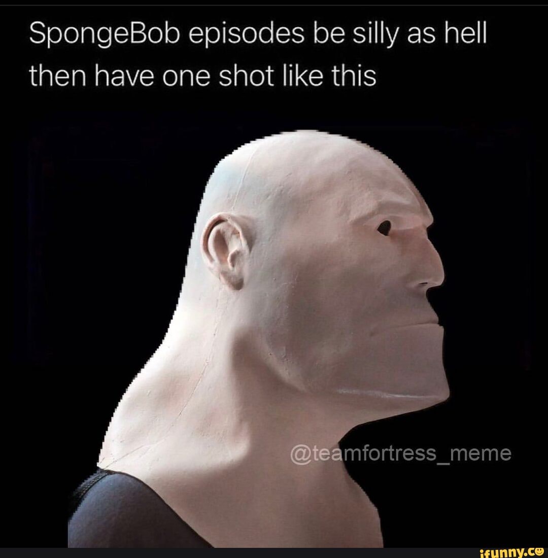 SpongeBob episodes be silly as hell then have one shot like this ...