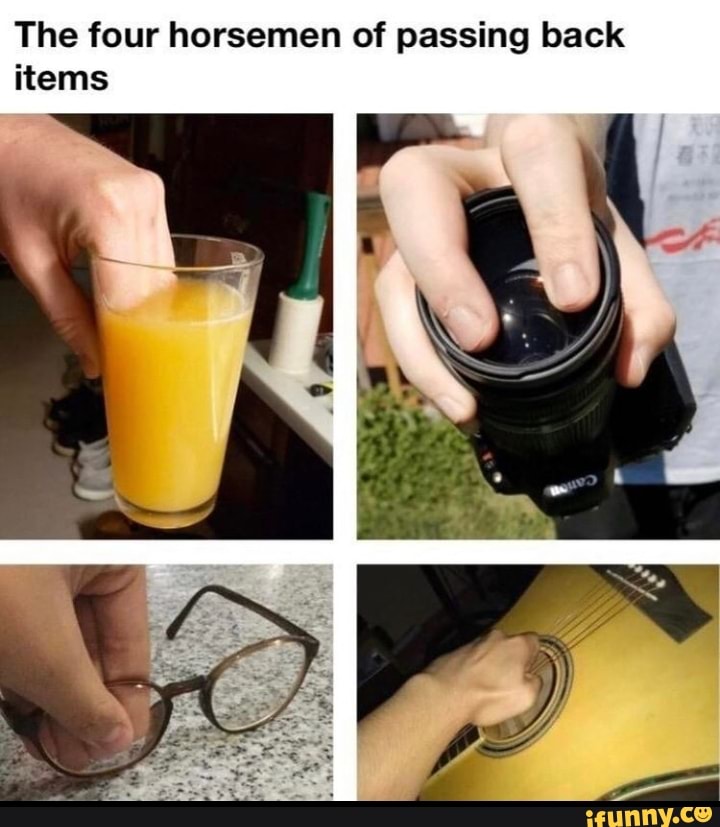 The four horsemen of passing back items - iFunny