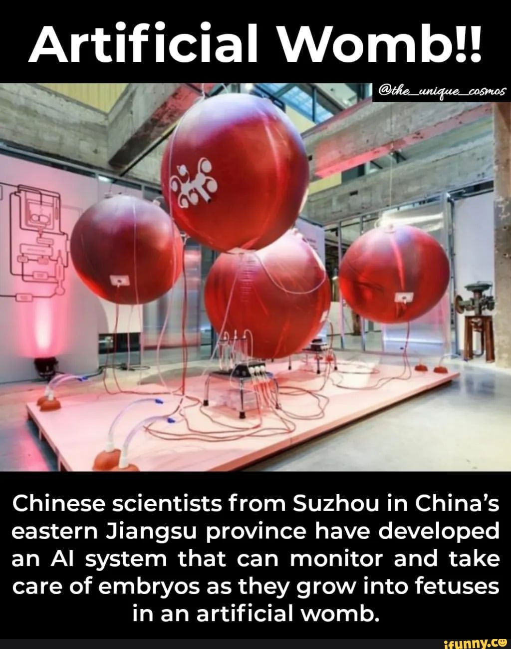 Artificial Womb!! Chinese scientists from Suzhou in China's eastern ...