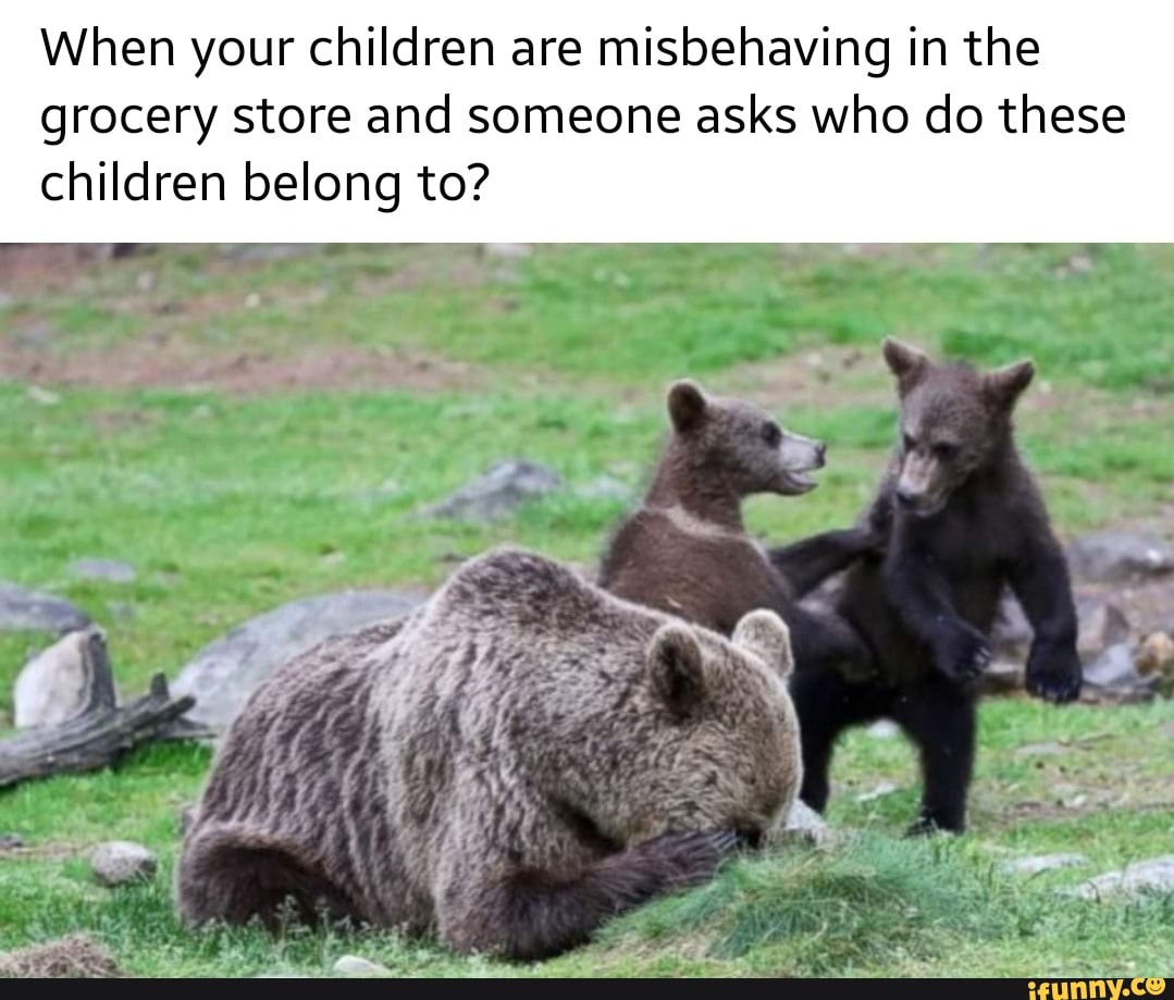 When your children are misbehaving in the grocery store and someone ...