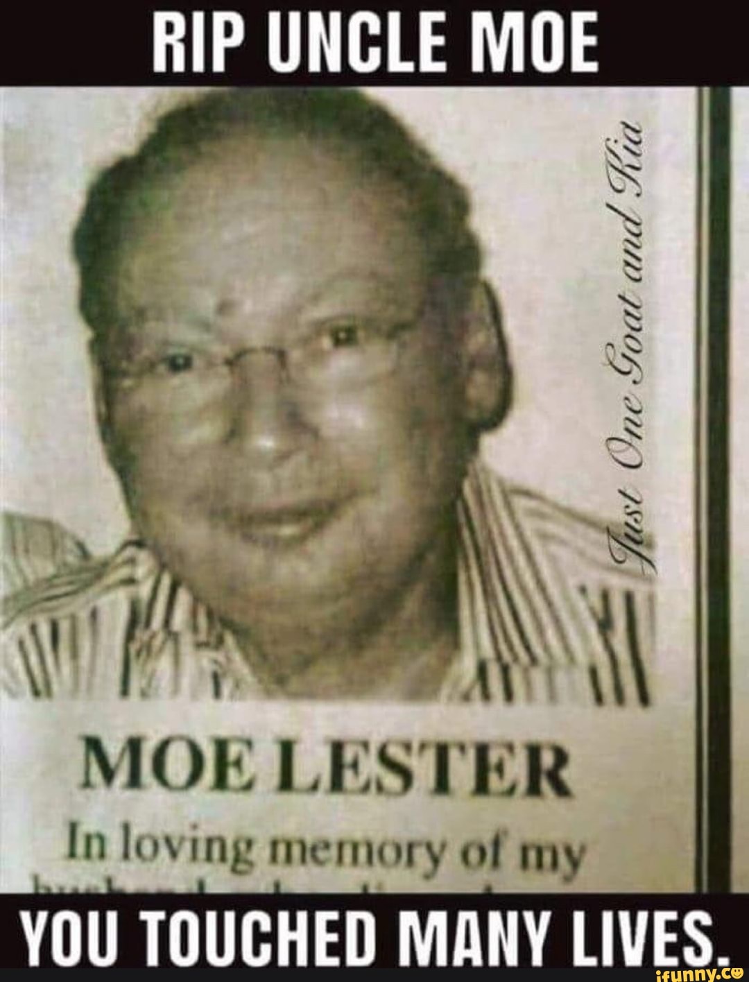 RIP UNCLE MOE MOE LESTER In loving memory of my a - iFunny