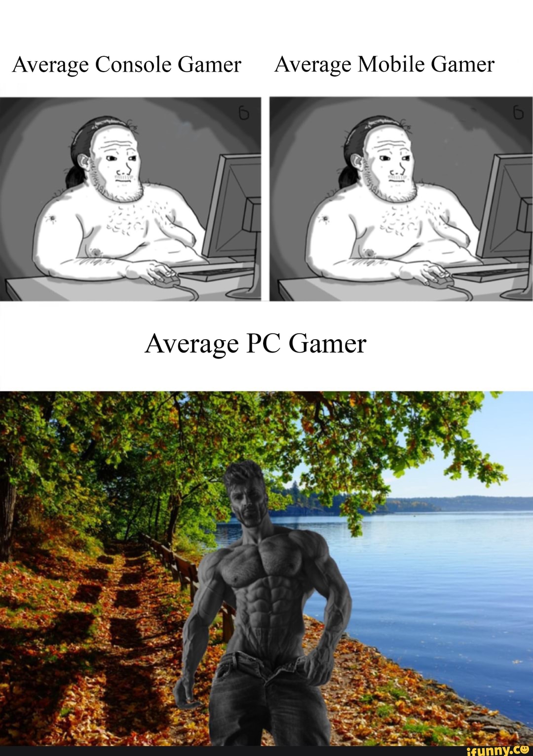 Average Console Gamer Average Mobile Gamer Average PC Gamer - iFunny