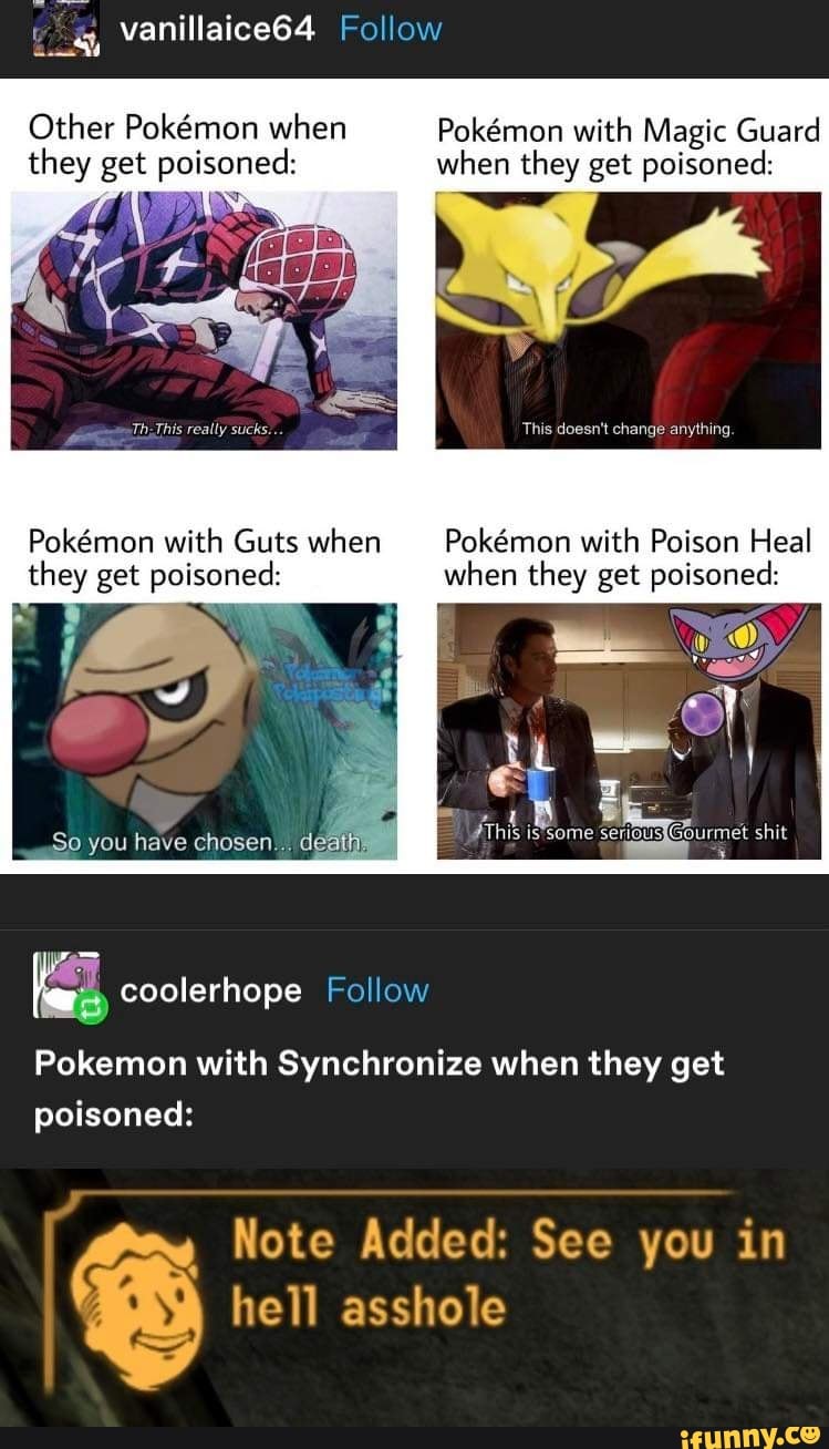 Other Pokemon when Pokemon with Magic Guard they get poisoned: when ...