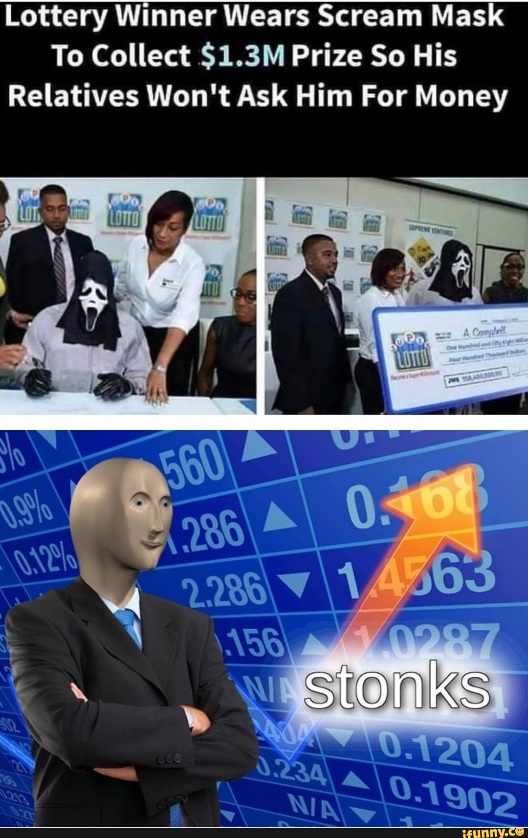 Lottery Winner Wears Scream Mask To Collect $1.3M Prize So His ...