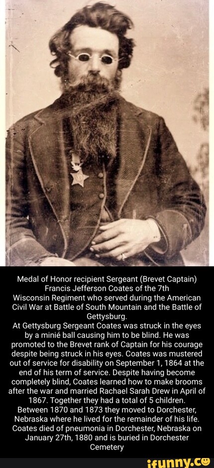 Medal of Honor recipient Sergeant (Brevet Captain) Francis Jefferson ...
