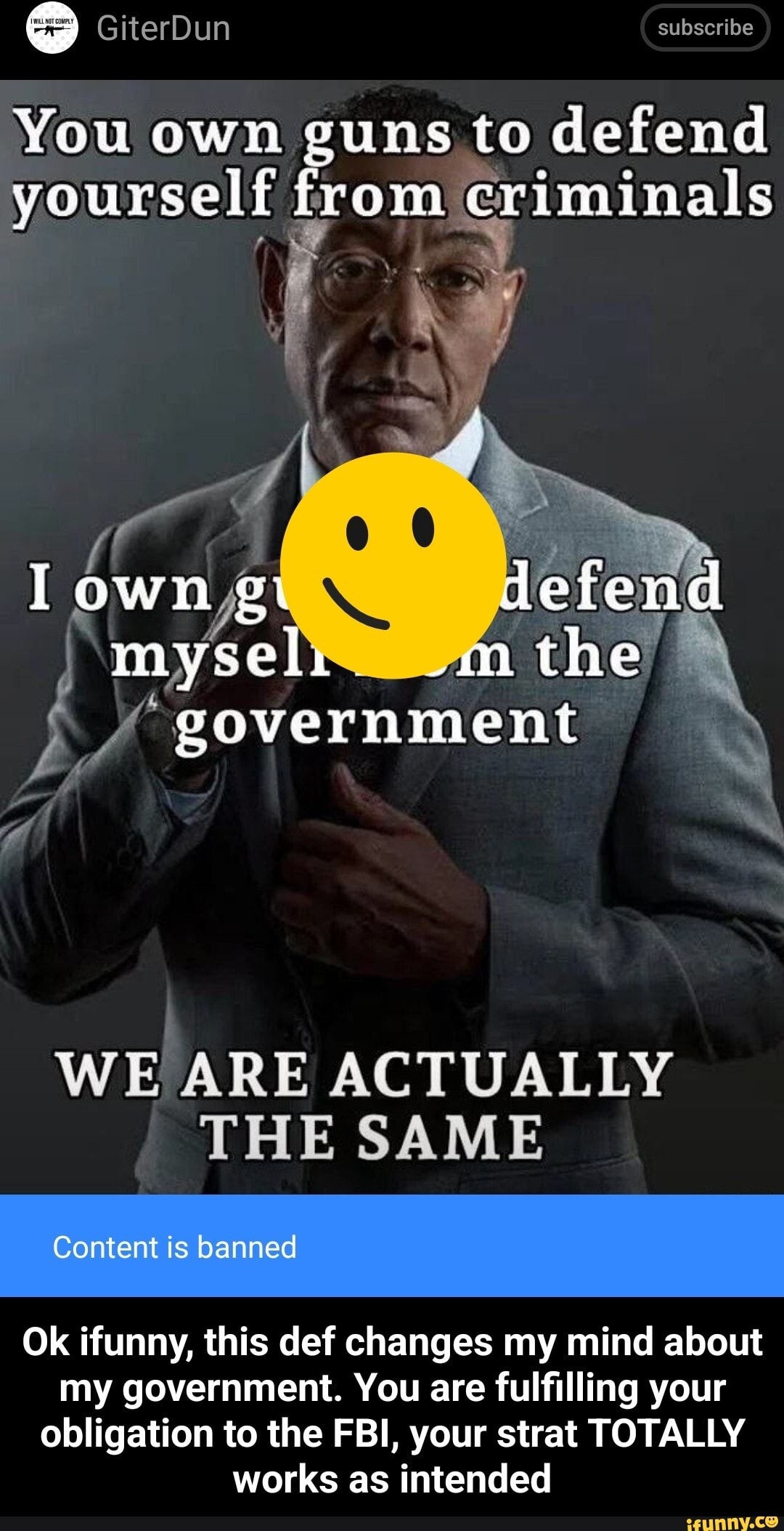 GiterDun subscribe You own guns to defend yourself from criminals Town ...