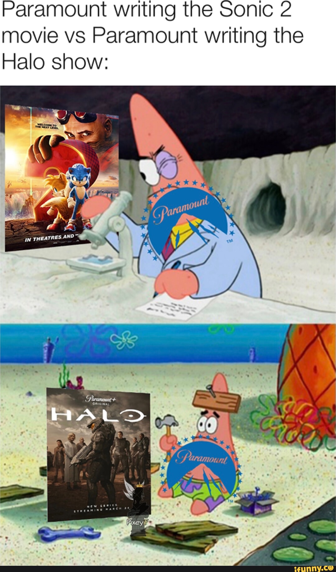 Paramount writing the sonic 2 movie vs Paramount writing the Halo show ...