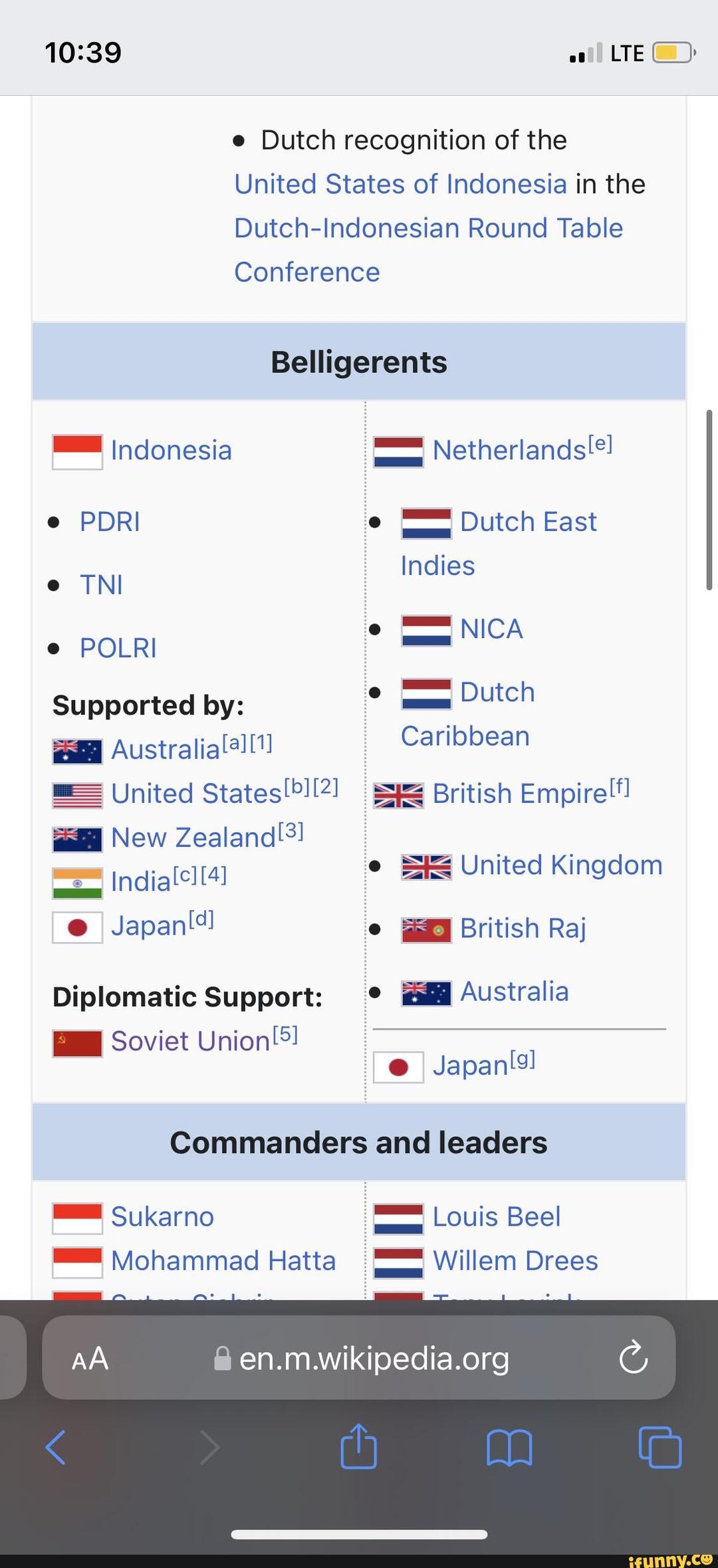 LTE e Dutch recognition of the United States of Indonesia in the Dutch ...