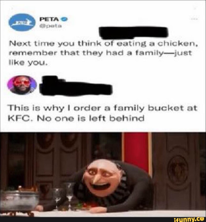 PETA Next time you think of eating a chicken, remember that they had a ...