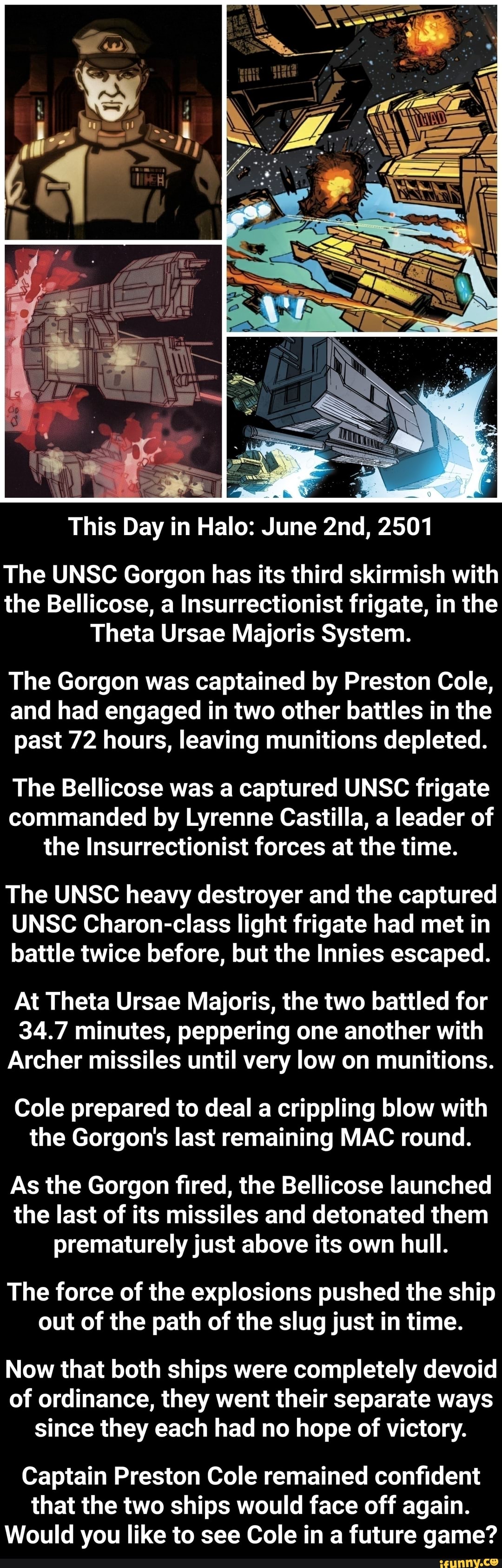 4 as This Day in Halo: June 2nd, 2501 The UNSC Gorgon has its third ...