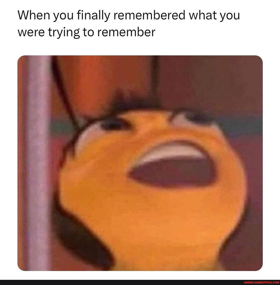 One of the best feelings 😂 - When you finally remembered what you were trying to remember ...