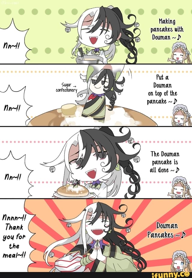 Making pancakes with Douman on top of the The Douman pancake is all ...