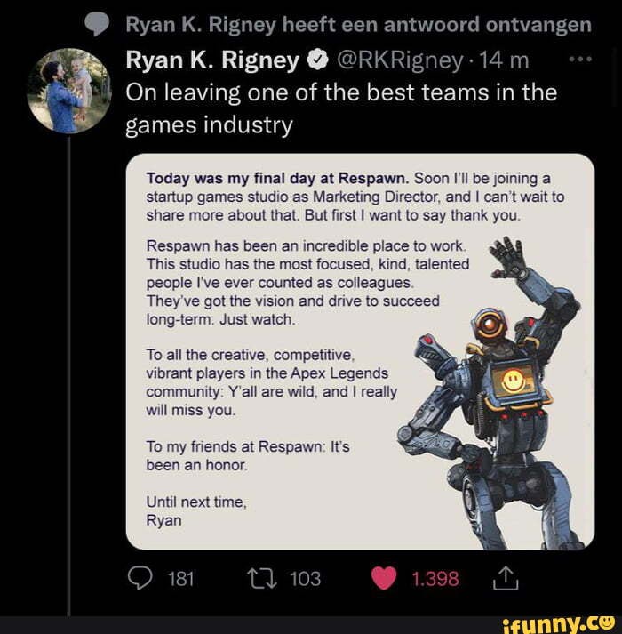 Ryan K. Rigney heeft een antwoord ontvangen Ryan K. Rigney @ @RKRigney ...