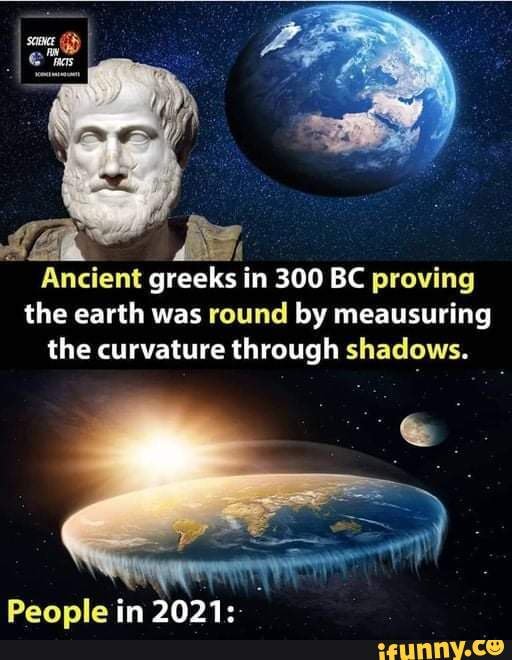 Very interesting - Ancient greeks in 300 BC proving the earth was round ...