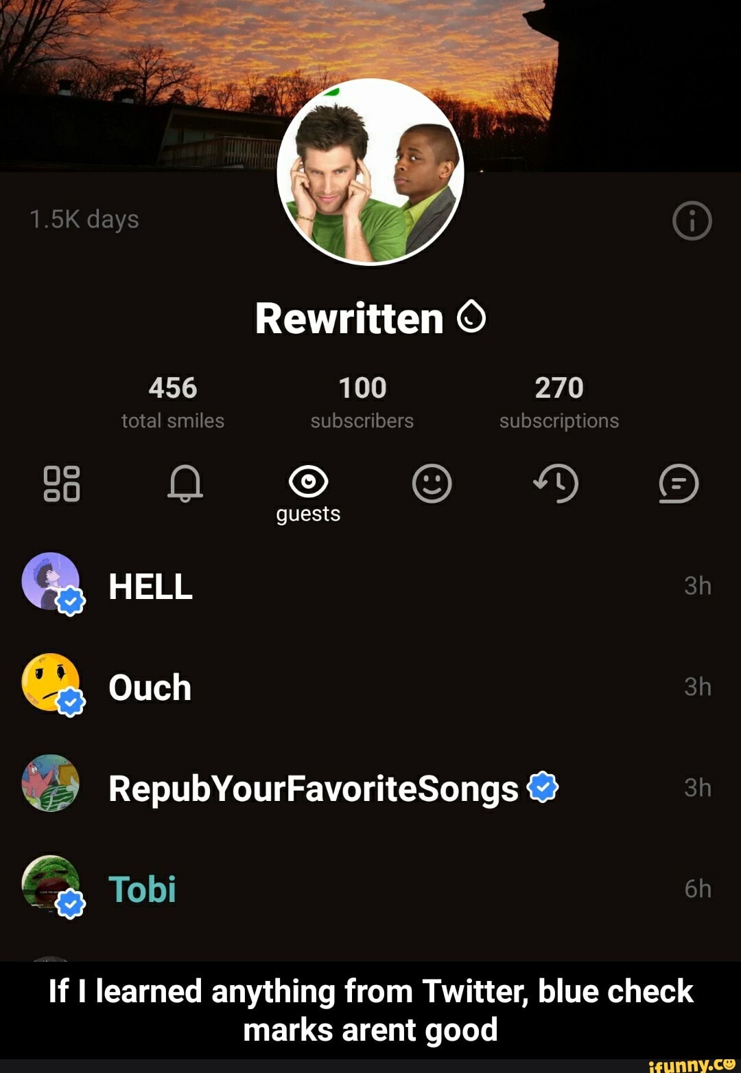 I learned anything from Twitter, blue check marks arent good If - If I ...