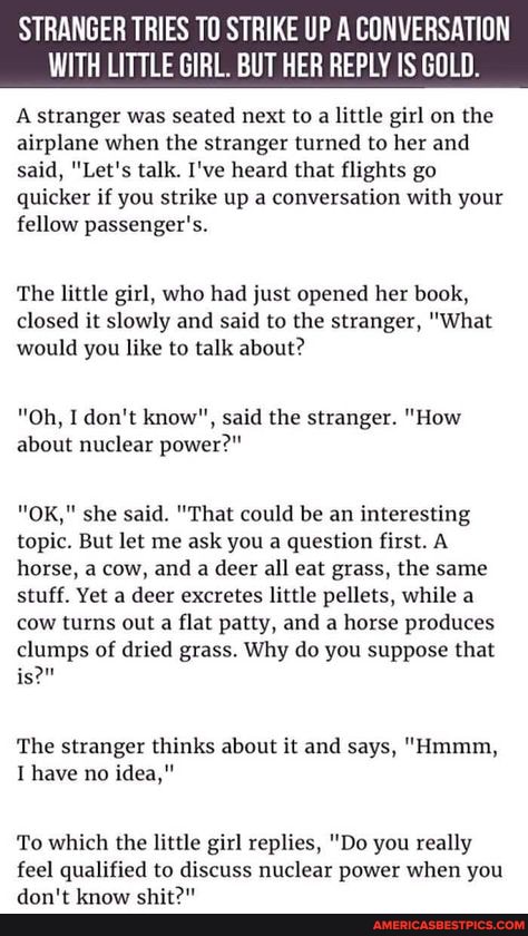 STRANGER TRIES TO STRIKE UP A CONVERSATION WITH LITTLE GIRL. BUT HER ...