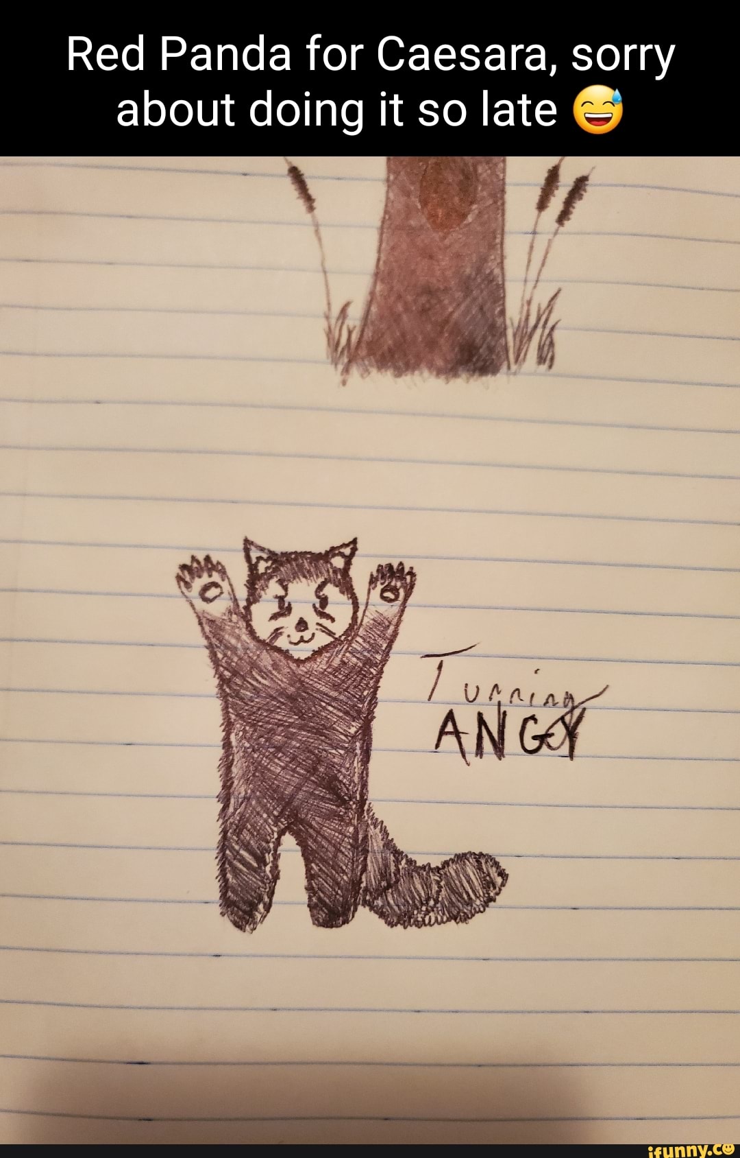 Red Panda for Caesara, sorry about doing it so late - iFunny
