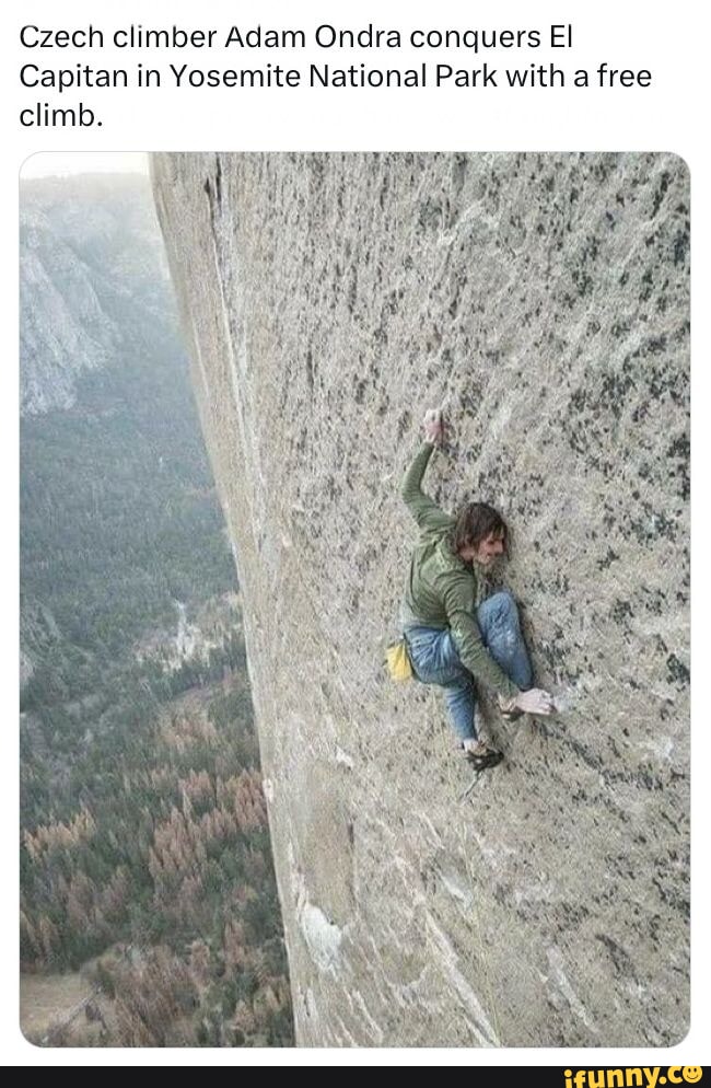 Czech climber Adam Ondra conquers El Capitan in Yosemite National Park ...