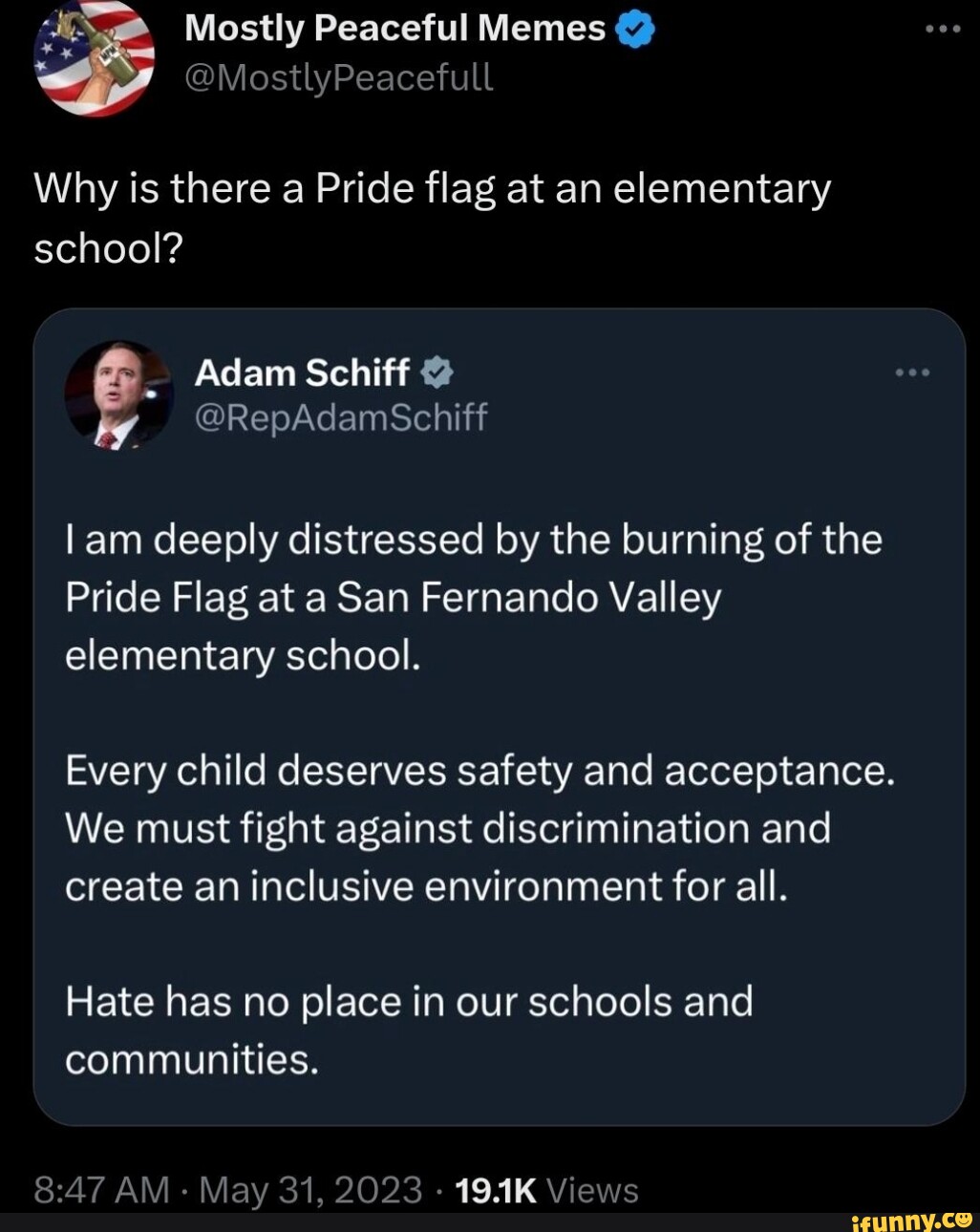 Mostly Peaceful Memes @ Why is there a Pride flag at an elementary ...