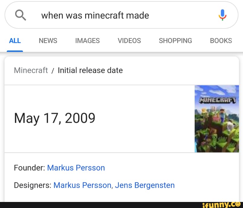 Q. when was minecraft made ALL NEWS IMAGES VIDEOS SHOPPING BOOKS ...