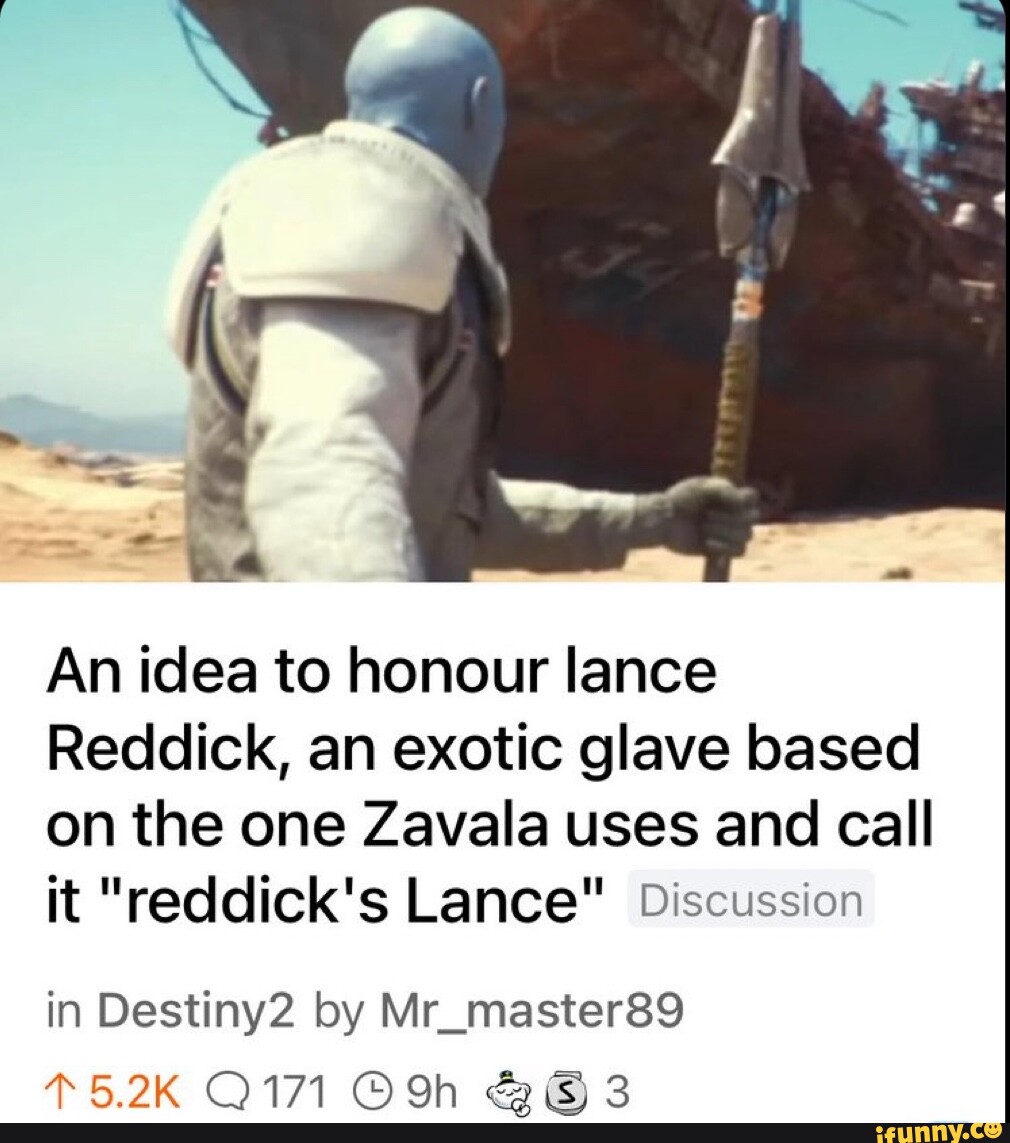 Ha An idea to honour lance Reddick, an exotic glave based on the one ...