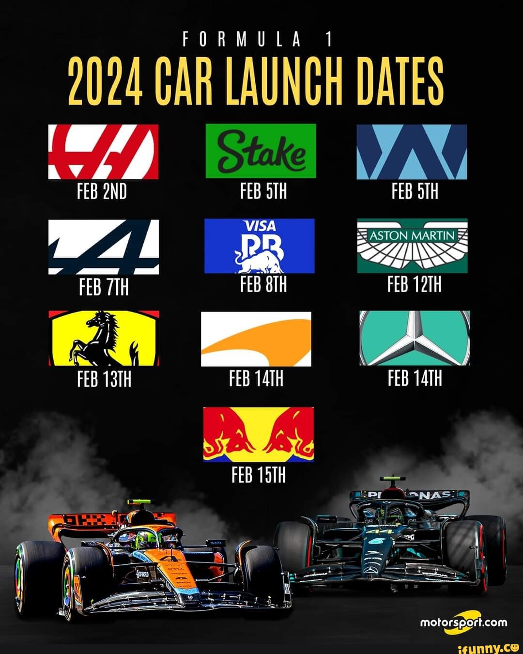 FORMULA 2024 GAR LAUNCH DATES vs VANG I FEB FEB OTH FEB OTH VISA FEB ...