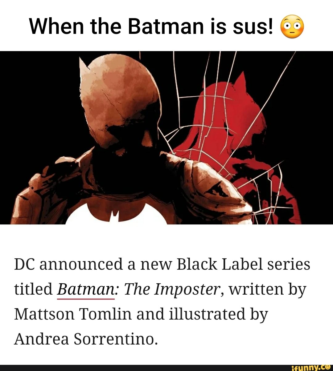 When the Batman is sus! DC announced a new Black Label series titled ...