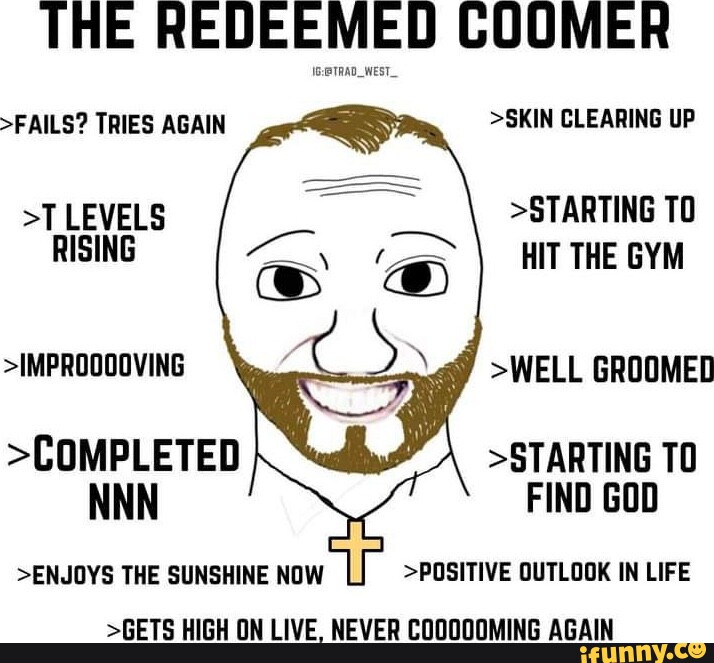 THE REDEEMED COUMER TRAD_WEST_ >FAILS? TRIES AGAIN >SKIN CLEARING UP >T ...