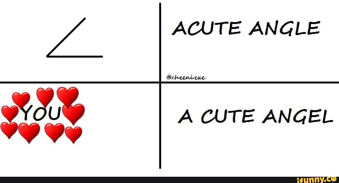 ACUTE ANGLE A CUTE ANGEL - iFunny