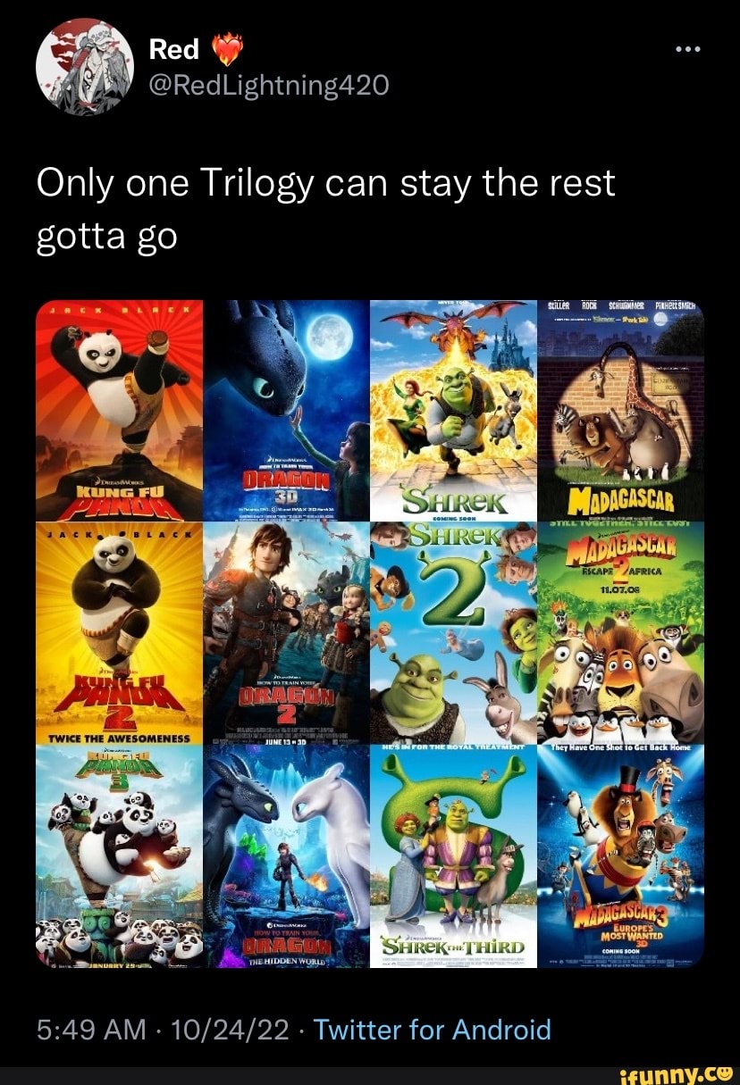Red Only one Trilogy can stay the rest gotta go aaa AM - - Twitter for ...
