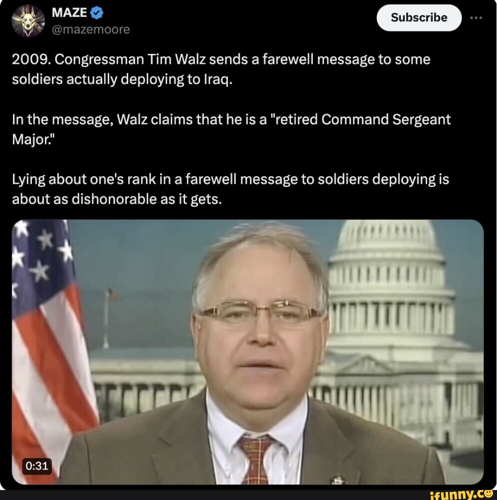 MAZE 2009. Congressman Tim Walz sends a farewell message to some ...