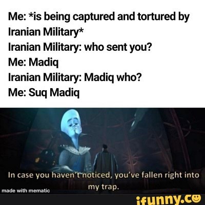 Me: *is being captured and tortured by lranian Military* Iranian ...