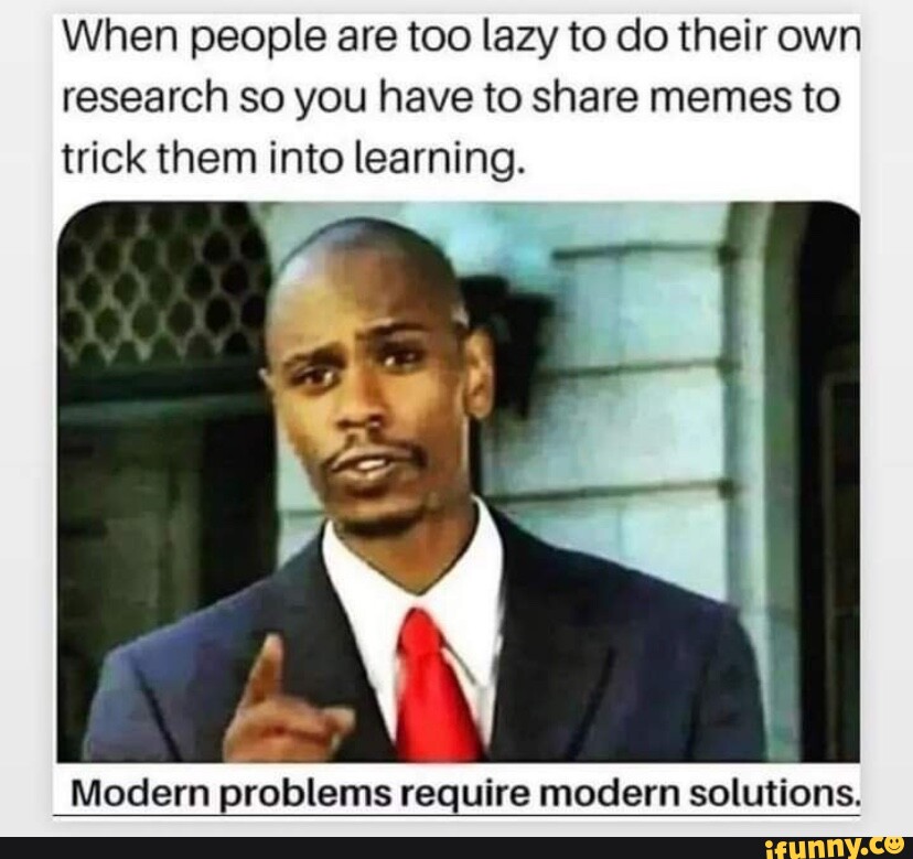 When people are too lazy to do their own research so you have to share ...