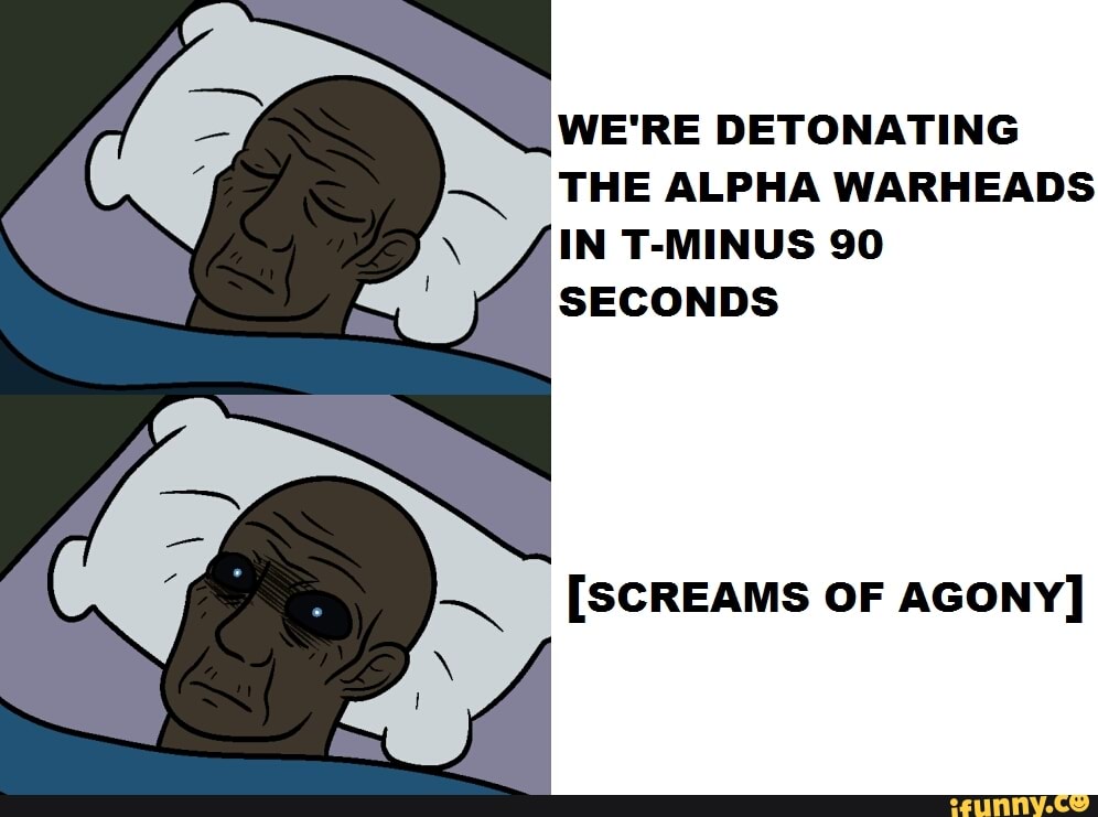 WE'RE DETONATING THE ALPHA WARHEADS IN T-MINUS 90 SECONDS - iFunny
