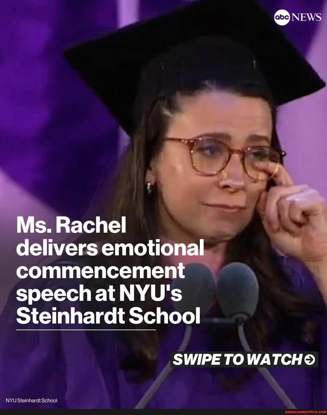 NEWS Ms. Rachel delivers emotional commencement speech at NYU's ...