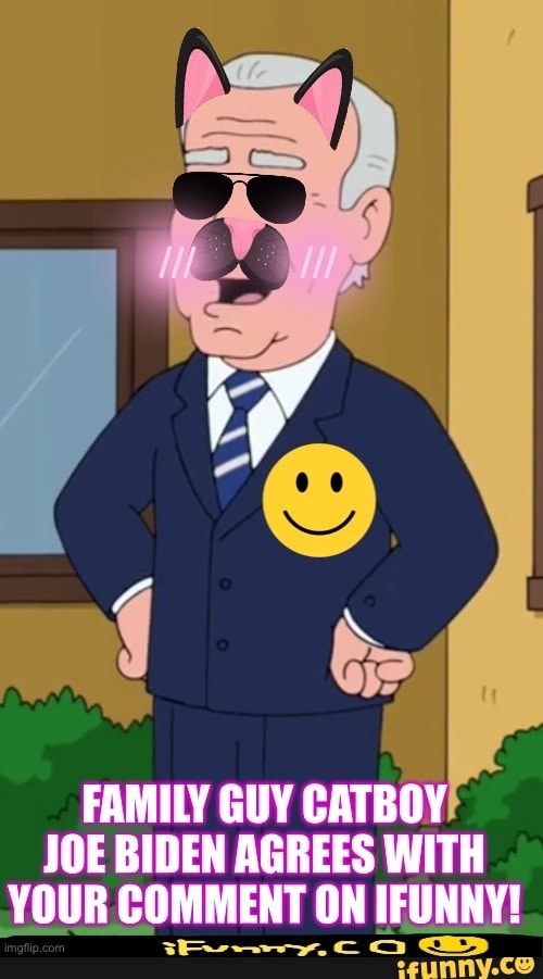 FAMILY GUY CATBOY JOE BIDEN AGREES WITH YOUR COMMENT ON IFUNNY! - iFunny