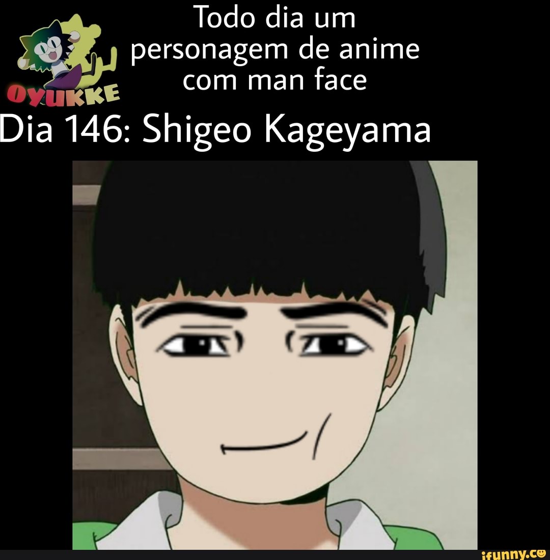 Todo dia um personagem de anime com man face Dia 146: Shigeo Kageyama ...